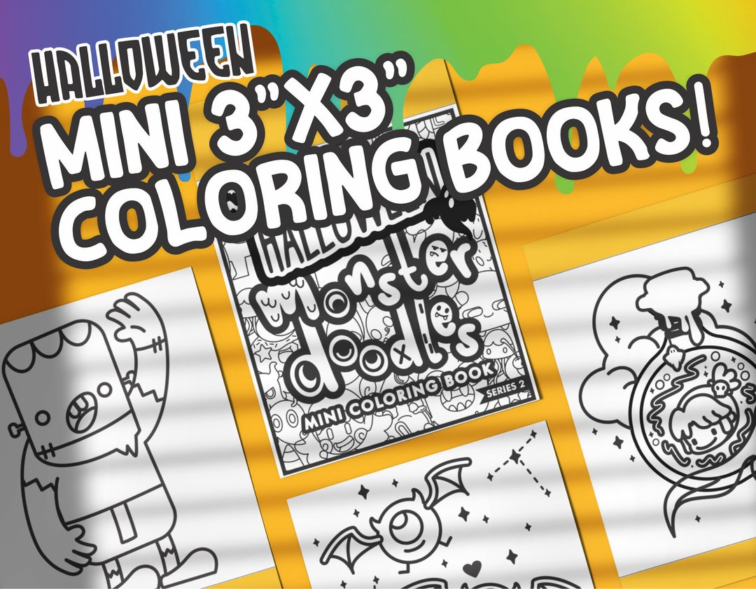 HALLOWEEN Mini Coloring Books - Etsy