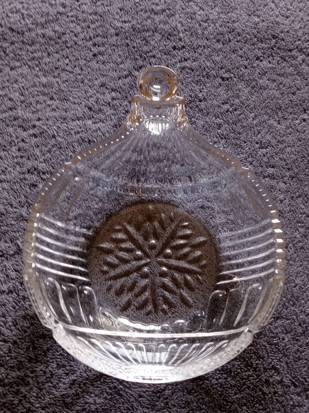 Vintage Fitz and Floyd Crystal Ornament Shaped Christmas Candy Dish ...