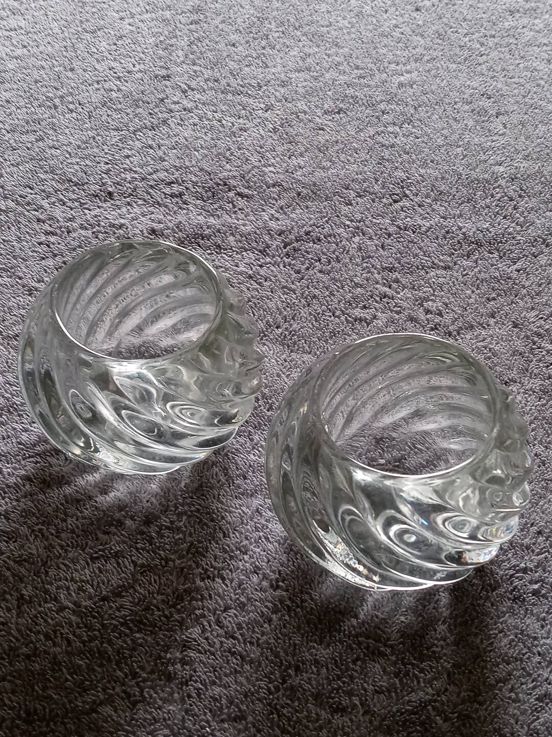 Set of 2 Partylite Illusions Glass Tealight Votive Candle Holders No ...