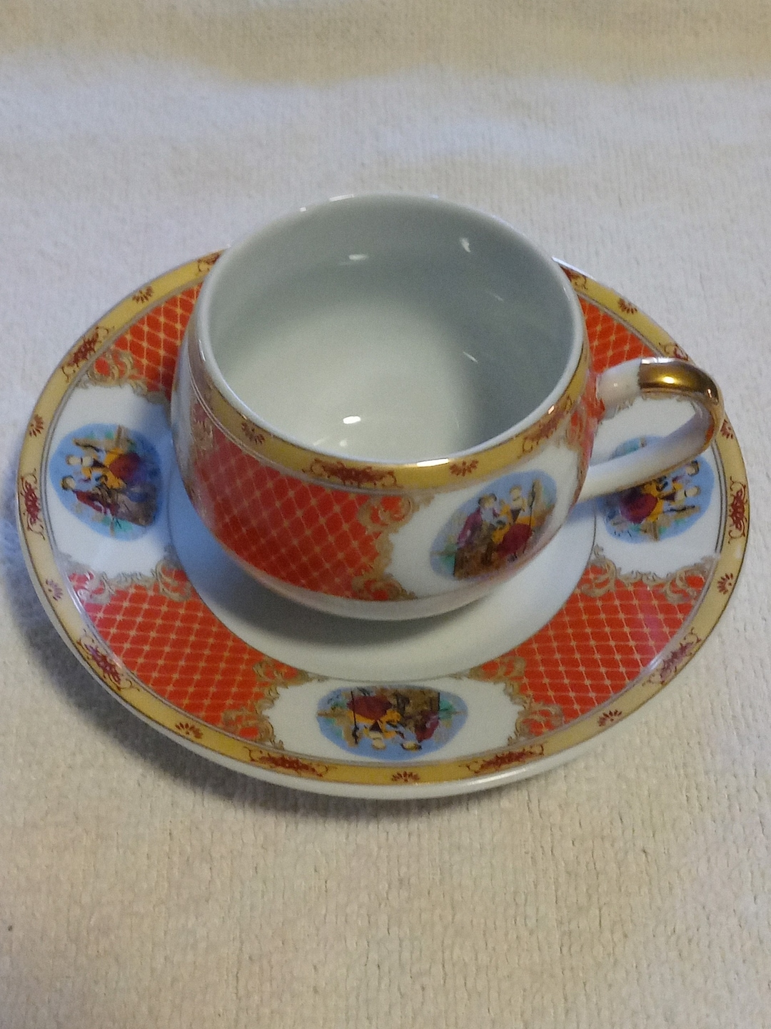 Set of 6 Royal Pars. Fine Porcelain Teacups and Saucers - Etsy