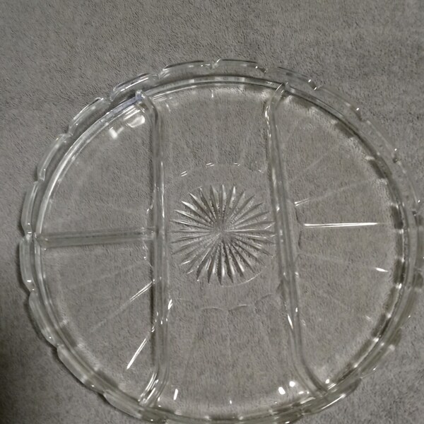 Crystal Divided Dish - Etsy