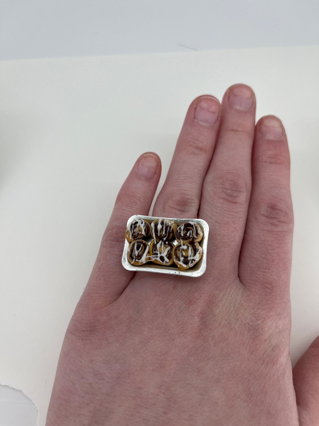 Cinnamon Roll Ring, Breakfast Ring, Food Ring, Cinnamon Roll Jewelry ...