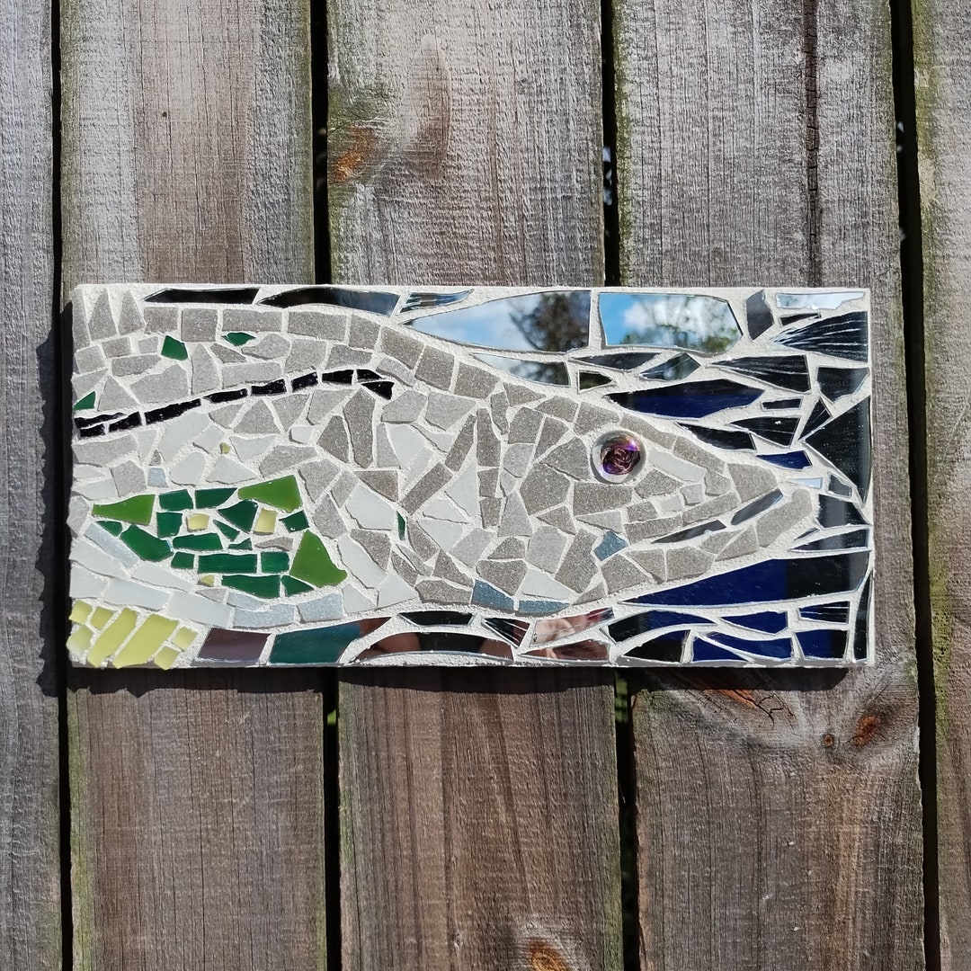 Snook-ums Mosaic Snook Glass Tile Original Handmade Folk Art - Etsy