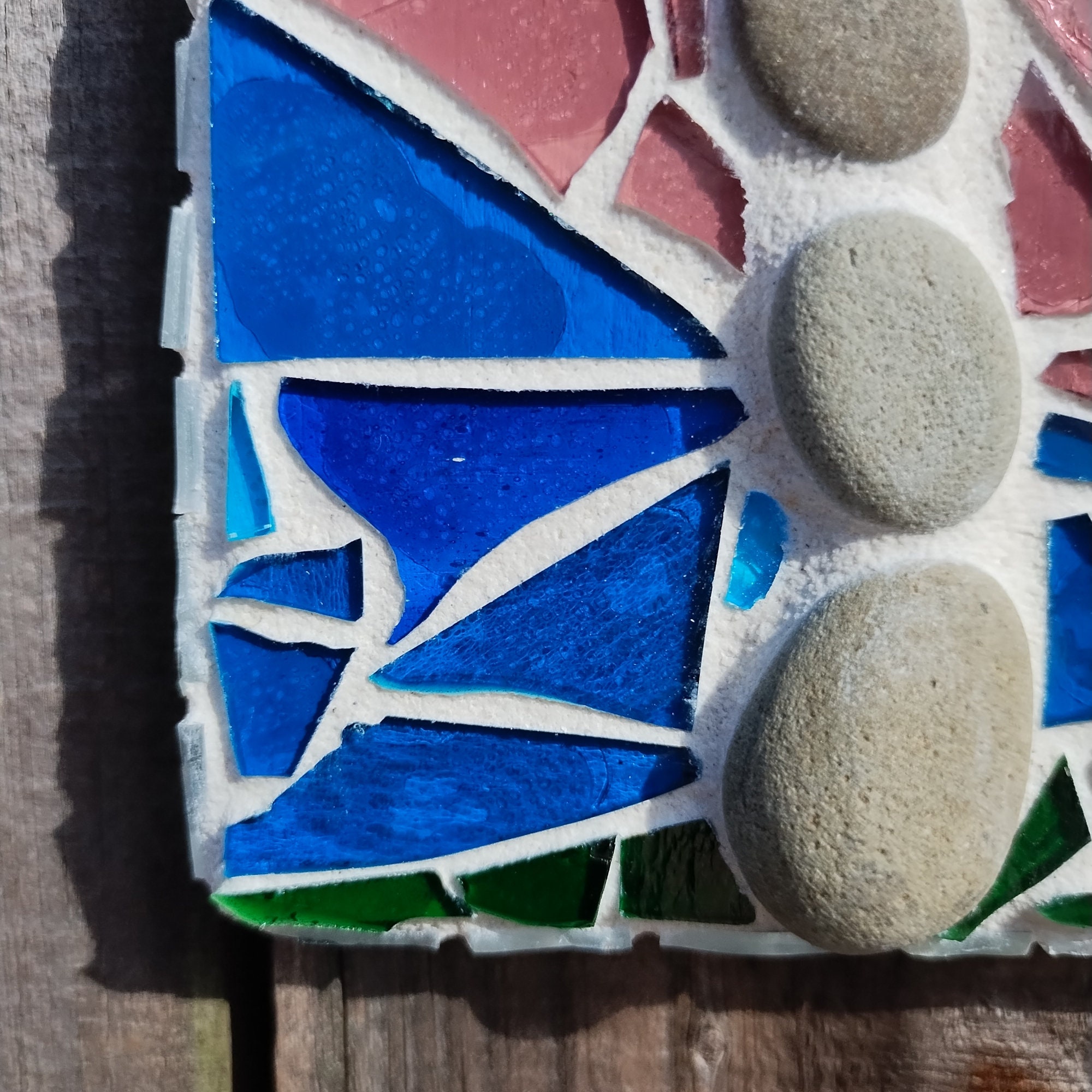 Grow Mosaic Sea Grass Glass Stone Original Handmade Folk Art - Etsy