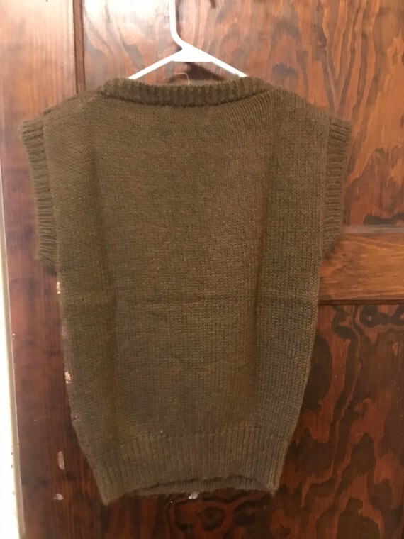 Vintage acrylic/wool/nylon knit sweater vest-very 80s… - Gem