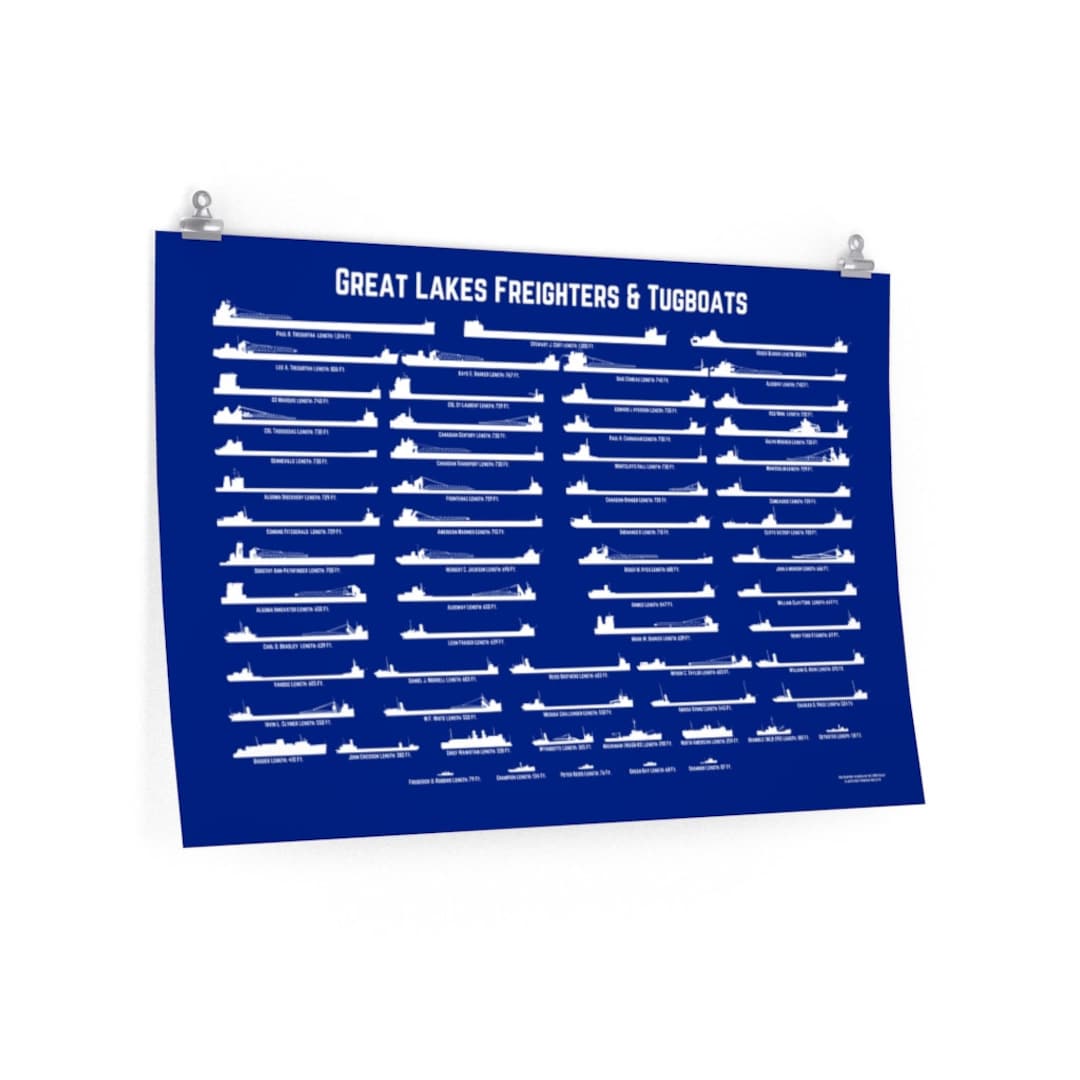 Great Lakes Freighters & Tugboats Posters - Etsy