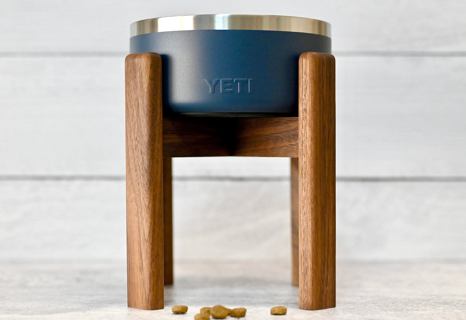 Custom Modern Elevated Dog Bowl Stand Mid-century Feeding Stand Options ...