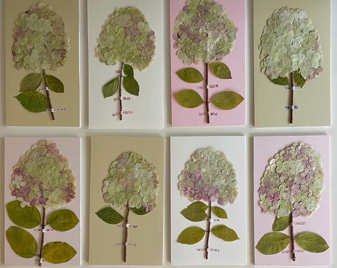 Pressed Hydrangea Stem • Dried Floral Art, Resin Crafts - Etsy