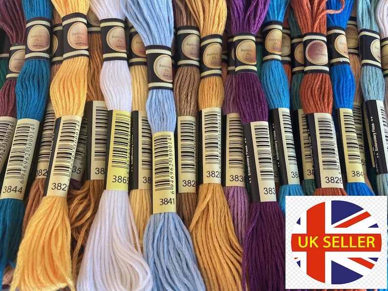 Full Set of 447 Cross Stitch Threads CXC 2 Labels - DMC Colours - No.s ...