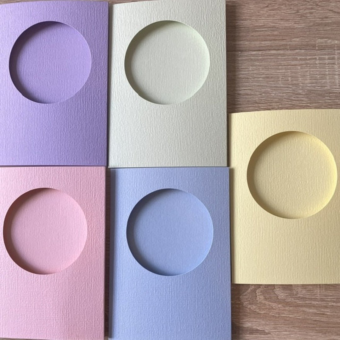 5x Tri-fold Aperture Cards Linen Effect 3 Fold Card Ideal for Cross ...