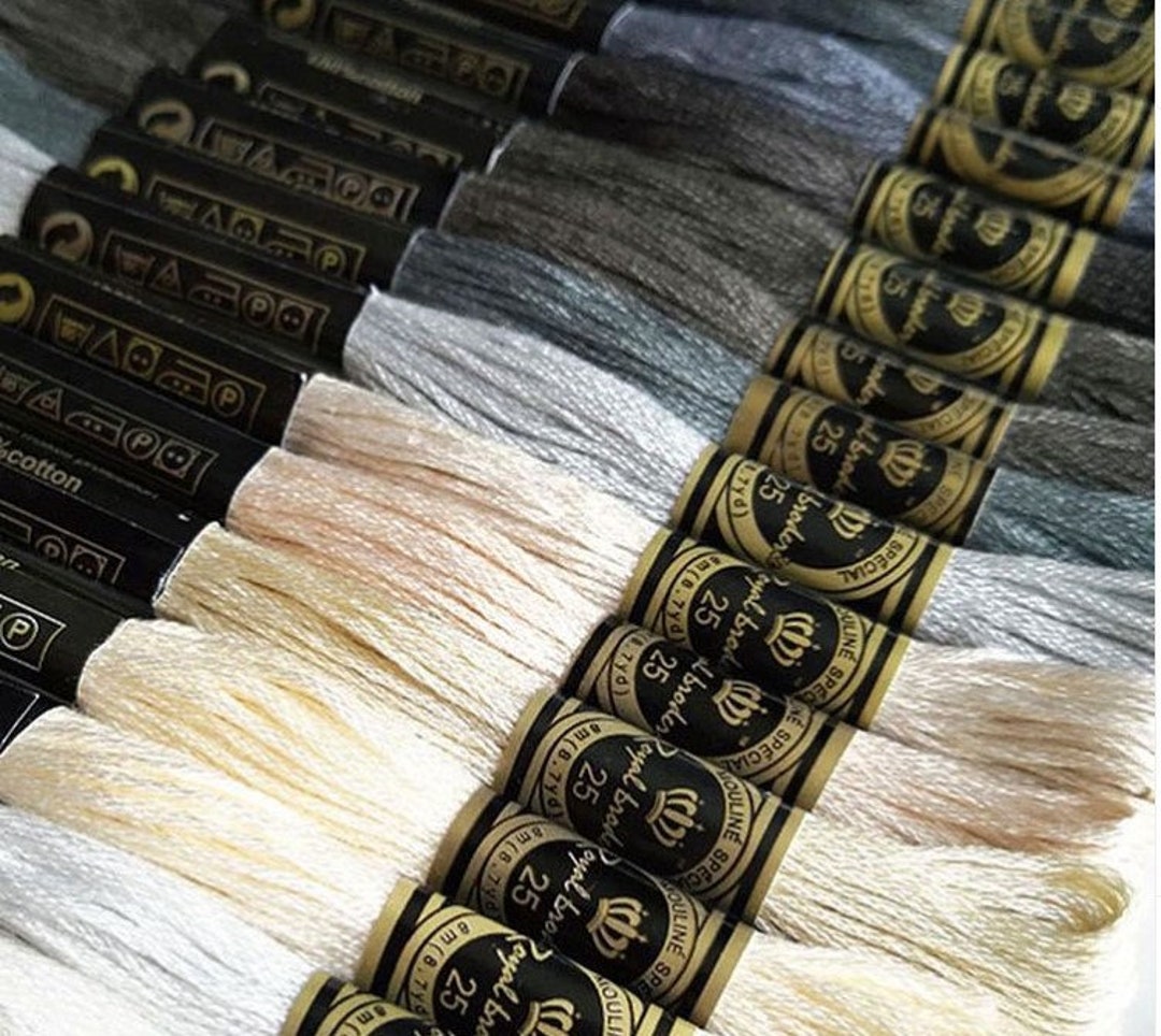 01-35 New Colour Cross Stitch Embroidery Threads - DMC Colour Match ...