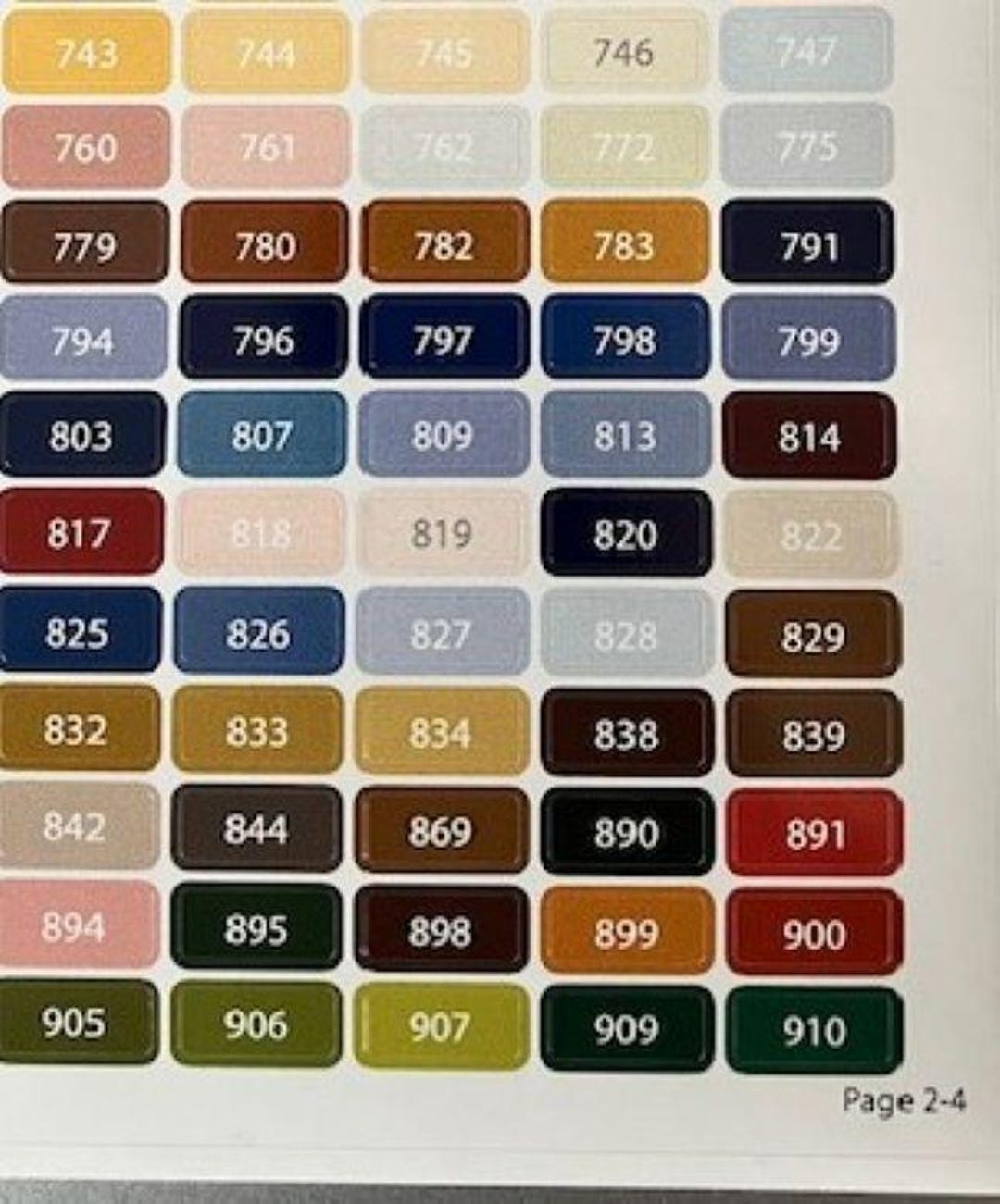 Full Set of DMC Thread Coloured Labels - Vinyl Printed - Colour Matched ...