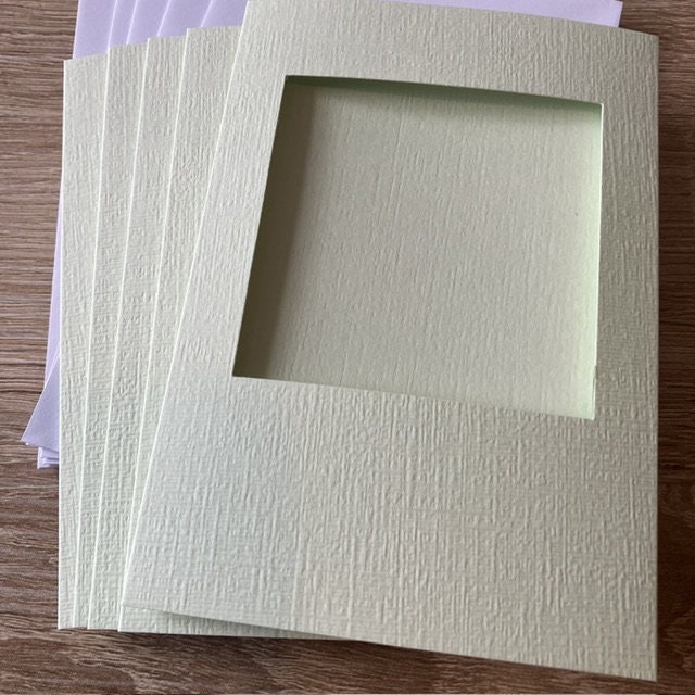 5x Tri-fold Aperture Cards Linen Effect 3 Fold Card Ideal for Cross ...