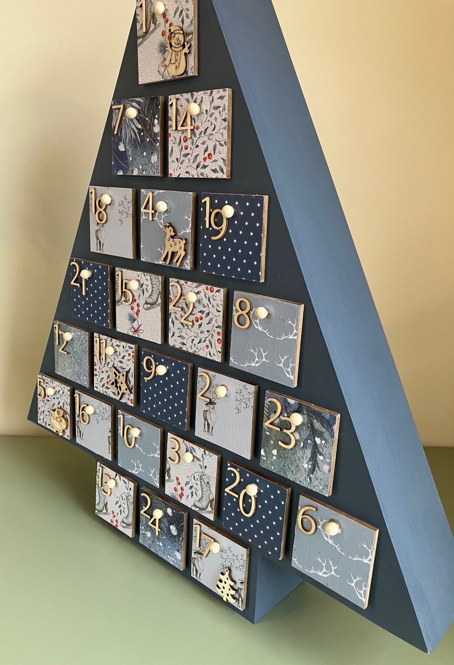 Handmade Christmas Tree Wooden Advent Calendar 3 Bespoke - Etsy UK