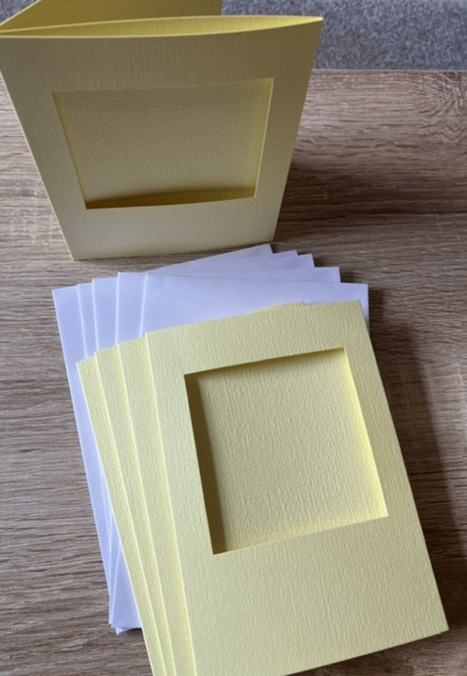 5x Tri-fold Aperture Cards Linen Effect 3 Fold Card Ideal for Cross ...