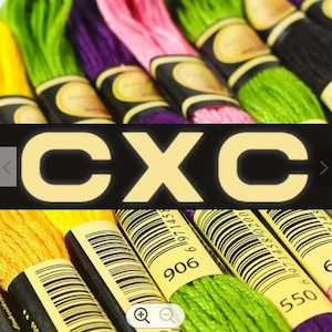 Full Set of 447 Cross Stitch Threads CXC 2 Labels - DMC Colours - No.s ...