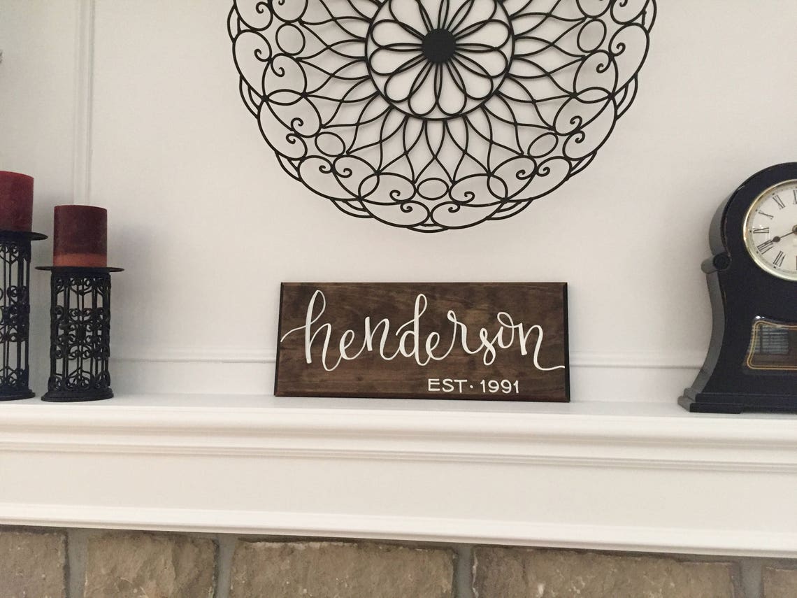 Calligraphy Wood Sign//family Name Sign//personalized Wood Sign//last ...