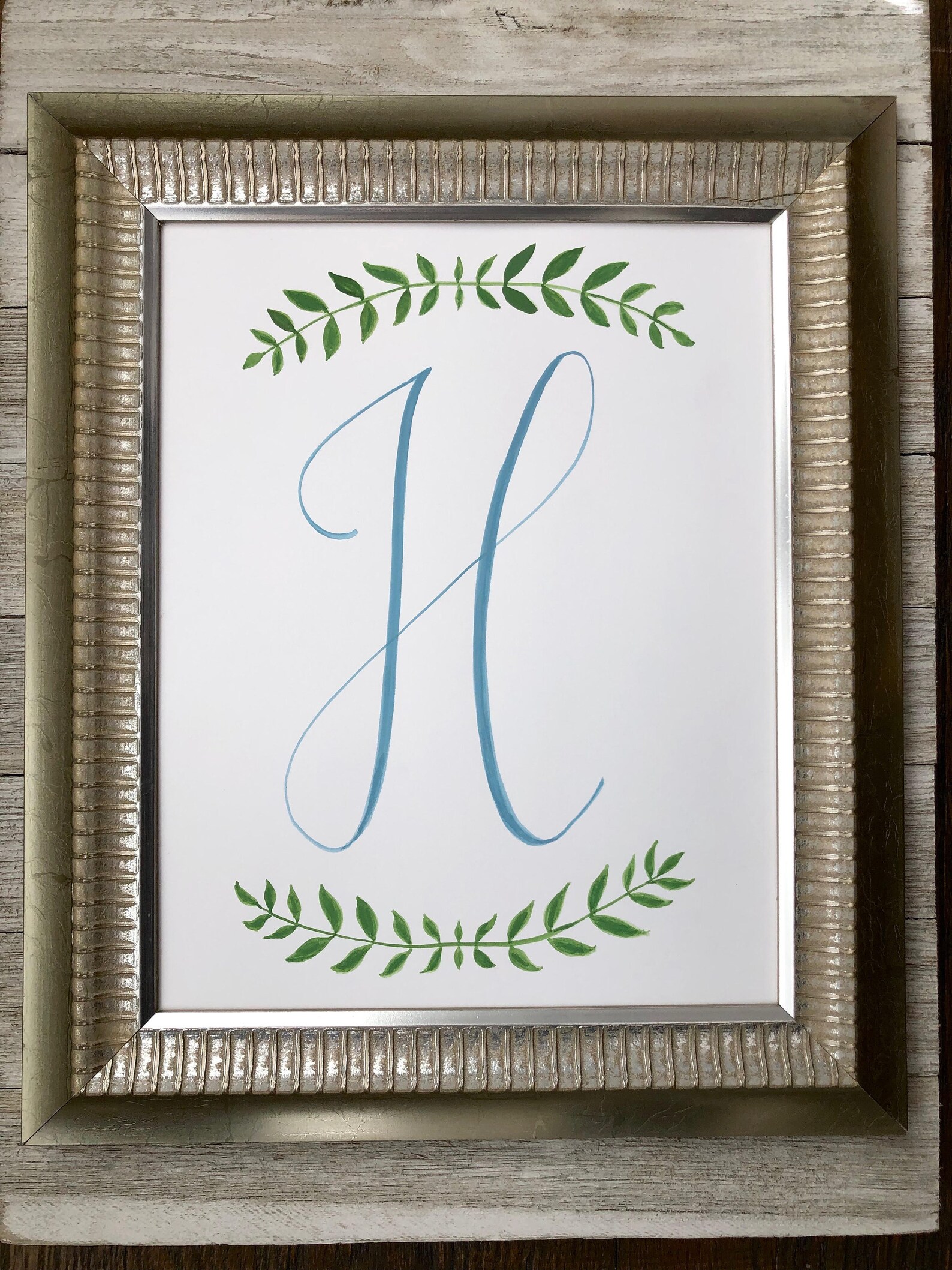 Calligraphy Initial, Calligraphy Print, Custom Initial Print, Monogram ...