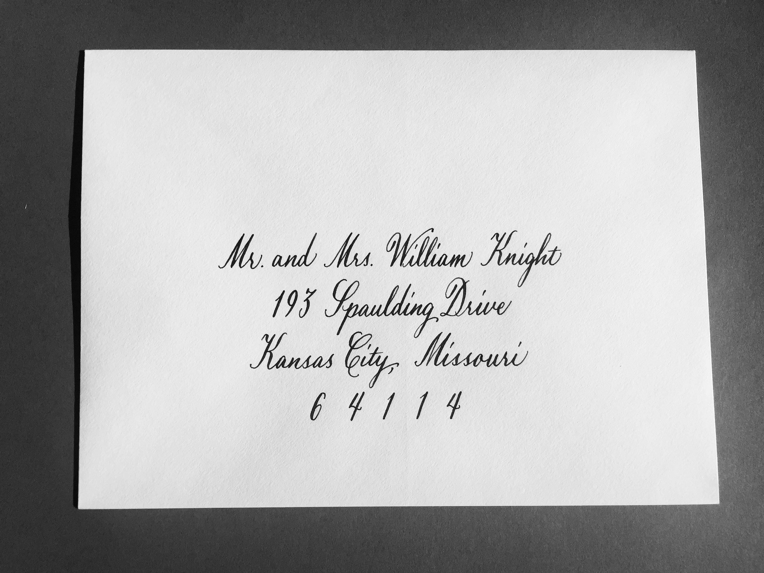 Calligraphy Envelope Addressing-script Style - Etsy