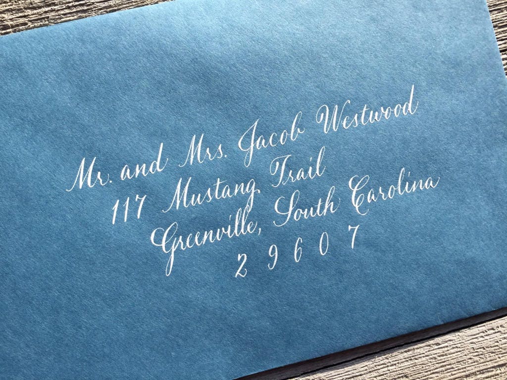 Calligraphy Envelope Addressing-script Style - Etsy
