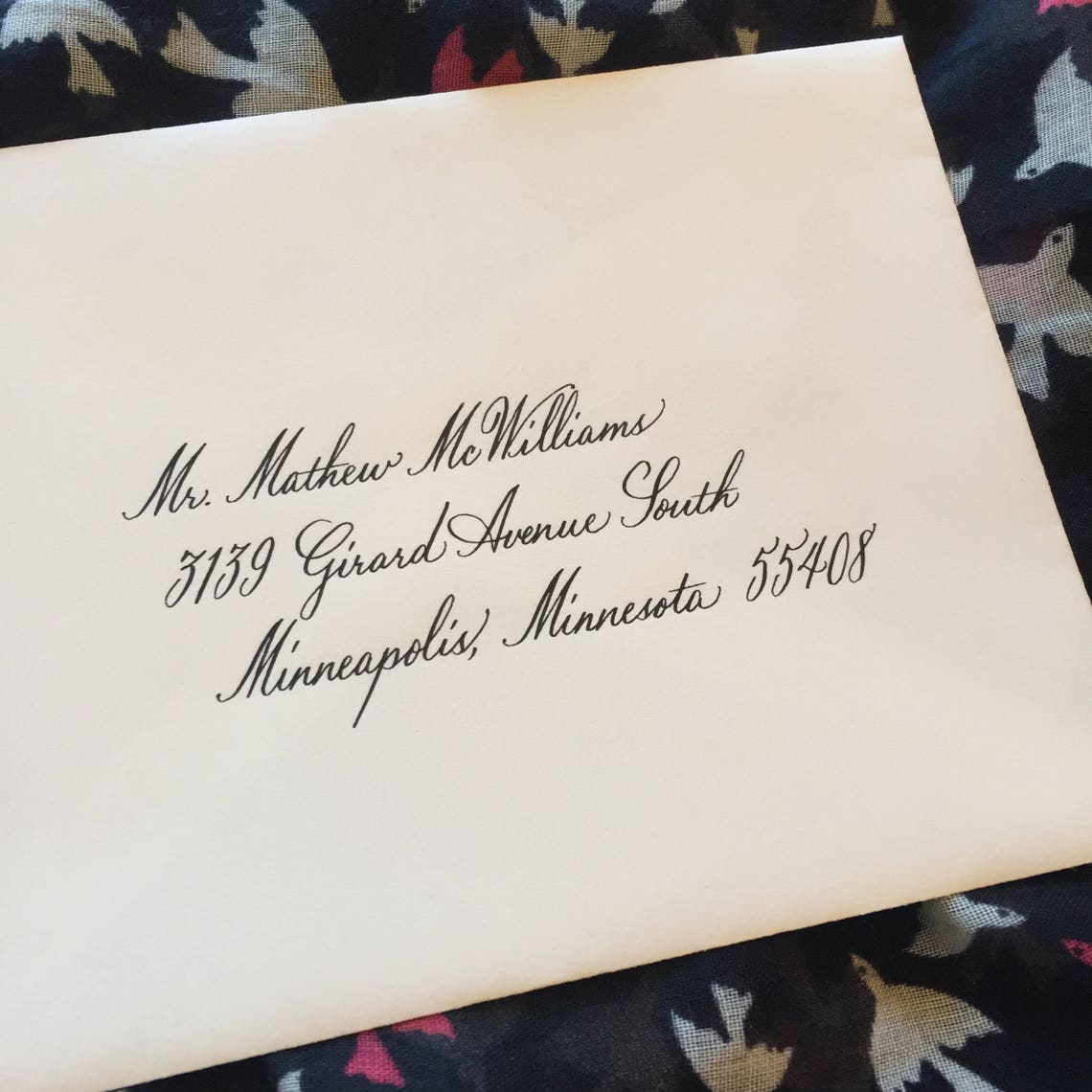 Calligraphy Envelope Addressing-script Style - Etsy