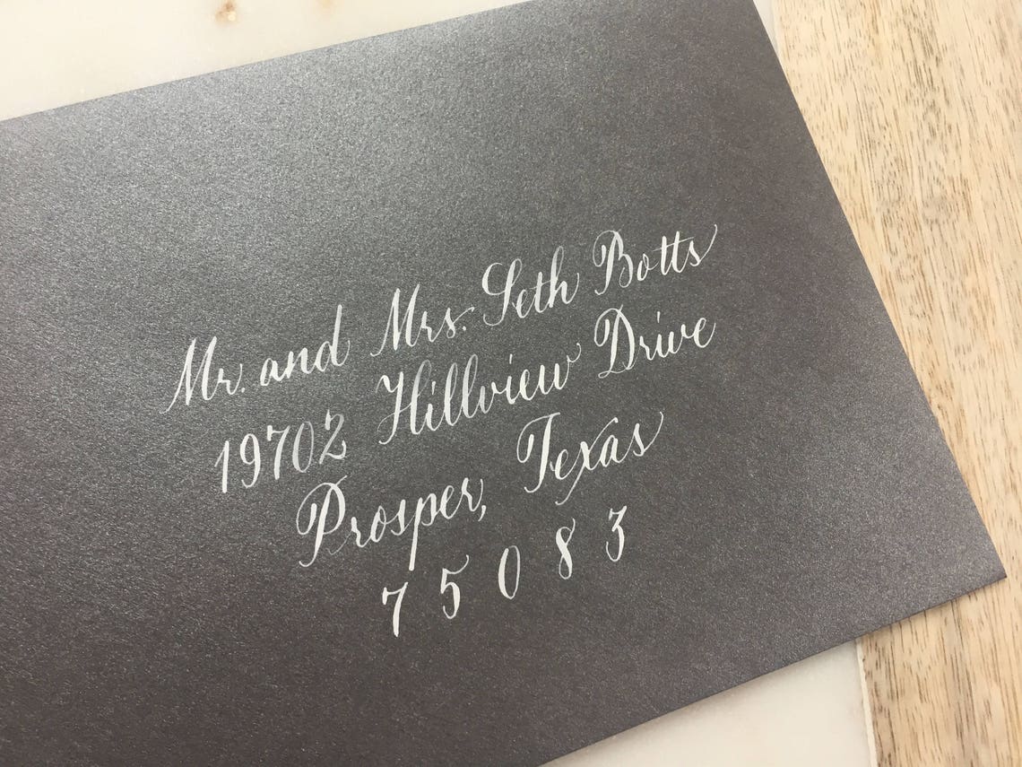 Calligraphy Envelope Addressing-script Style - Etsy