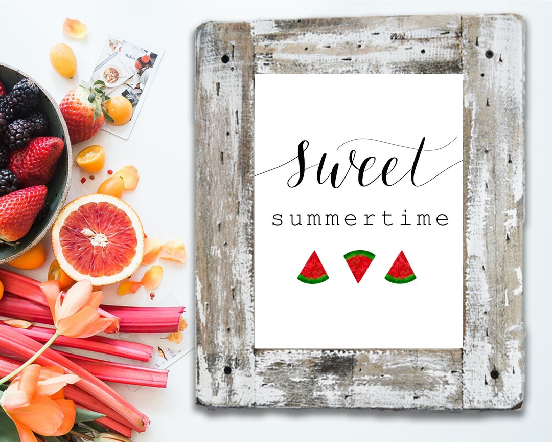 Sweet Summertime Digital Download, Calligraphy Printable, Summer ...