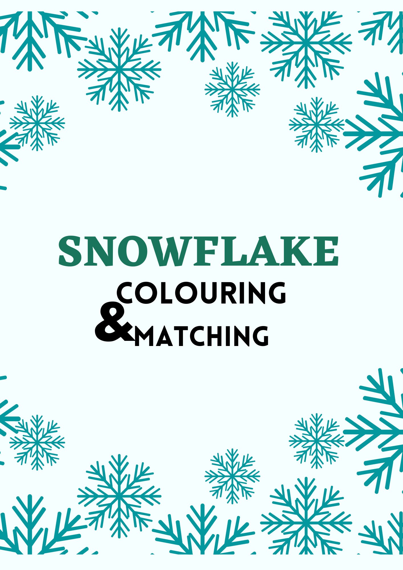 Snow Flakes Coloring Pages for Kids, WINTER HOLIDAY, Fun Activities for ...