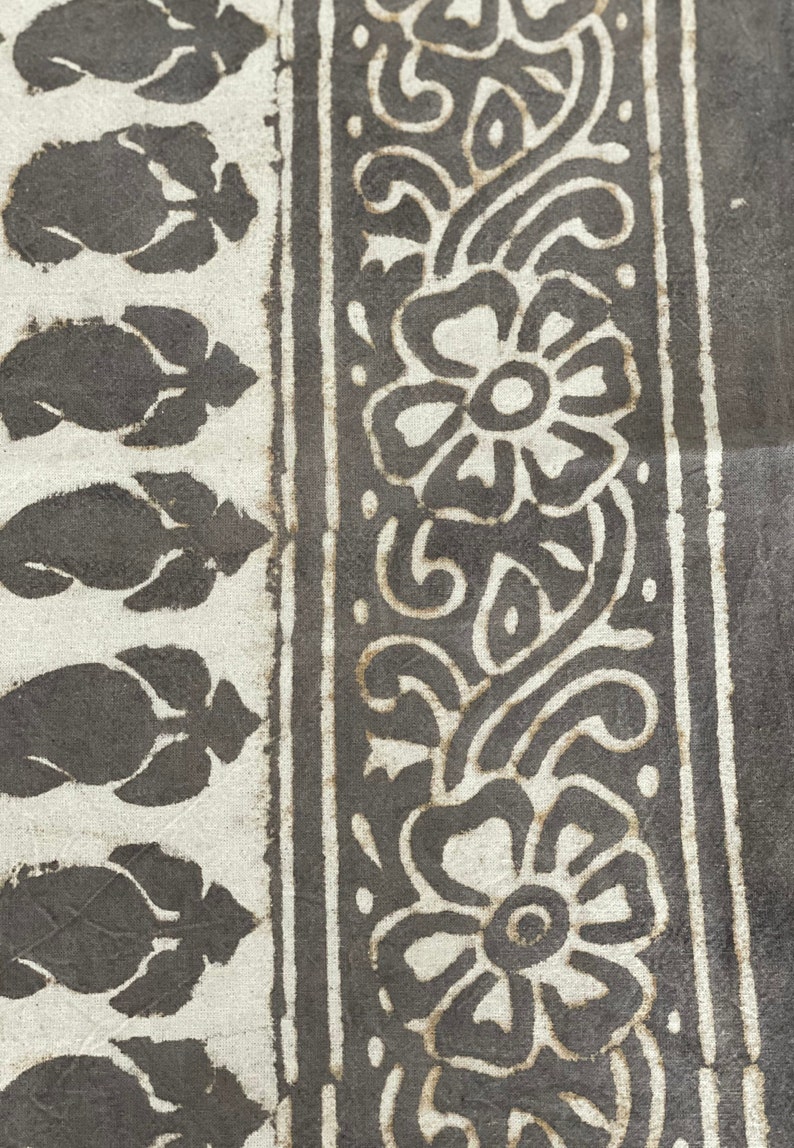 Brown Paisley Block Printed/ Back in Stock/vintage Inspired - Etsy