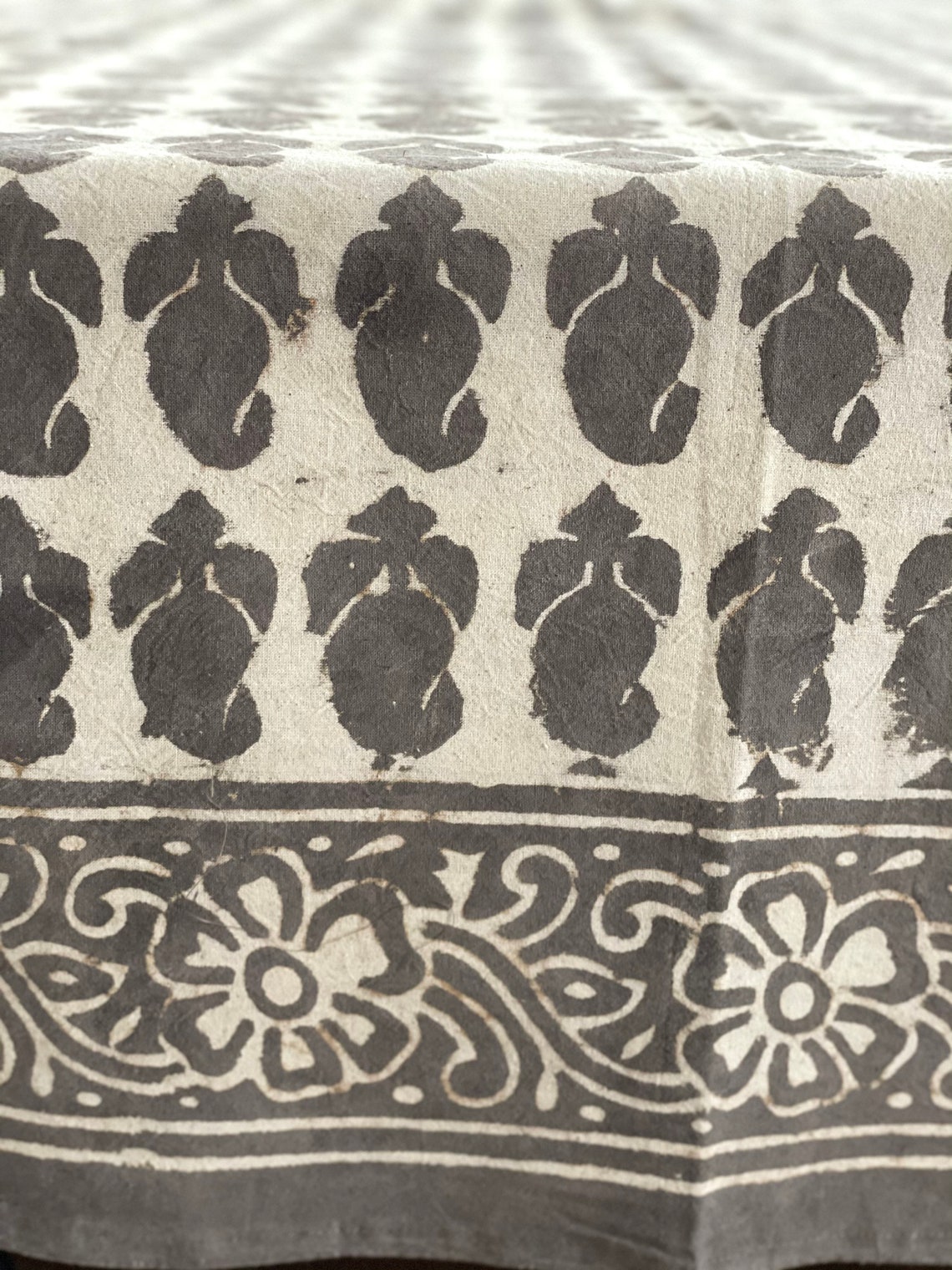 Brown Paisley Block Printed/ Back in Stock/vintage Inspired - Etsy