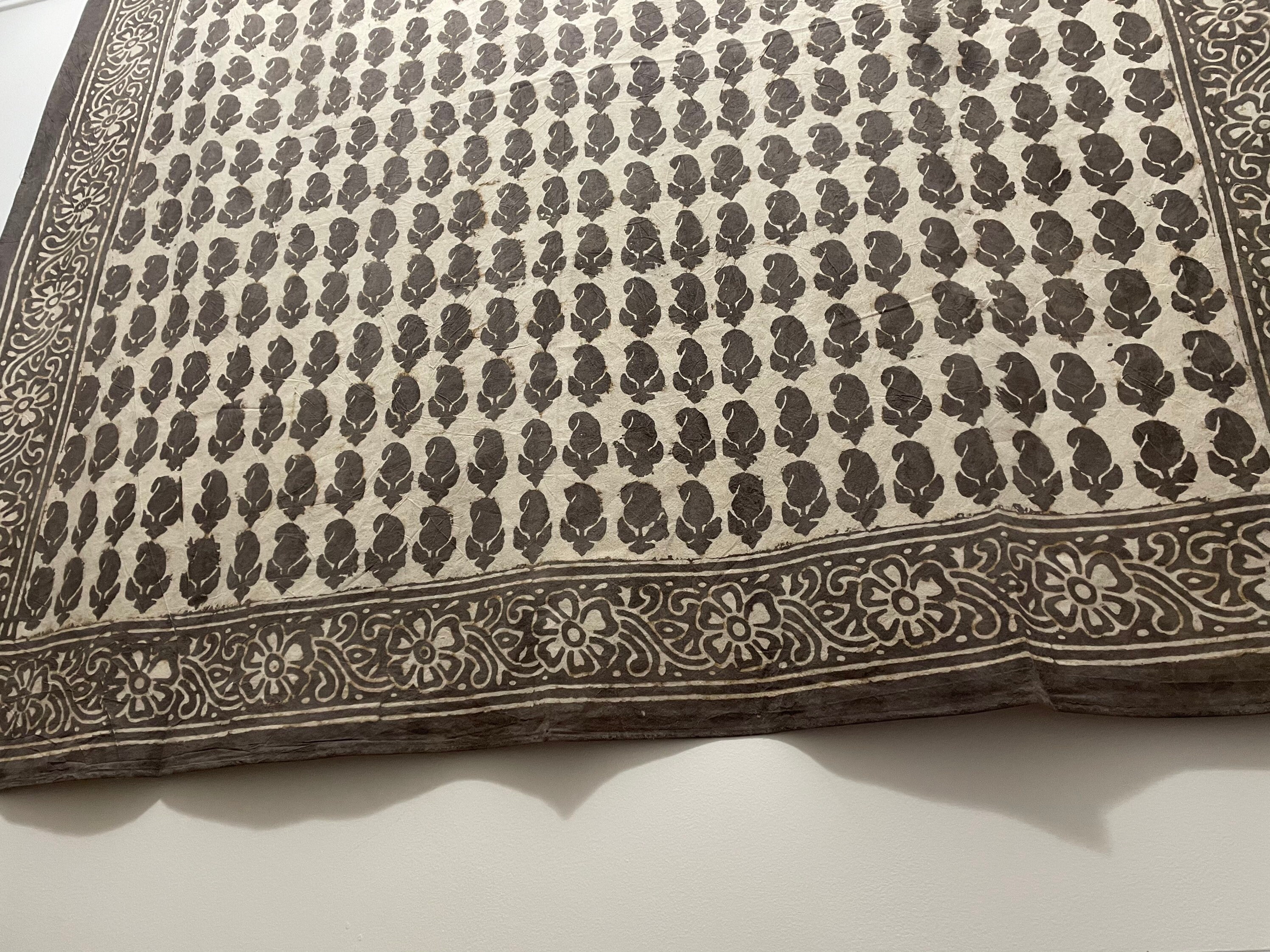 Brown Paisley Block Printed/ Back in Stock/vintage Inspired - Etsy