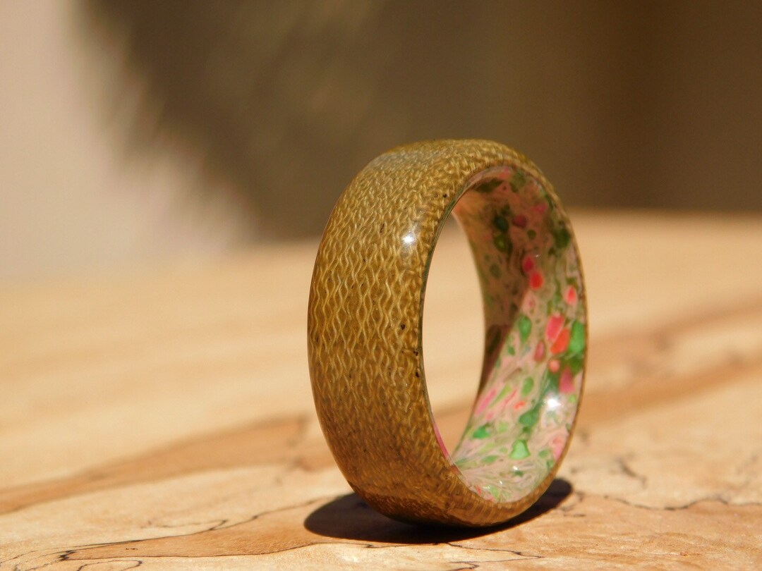 OD Green Canvas Micarta X Watermelon Starmascus Ring - Etsy