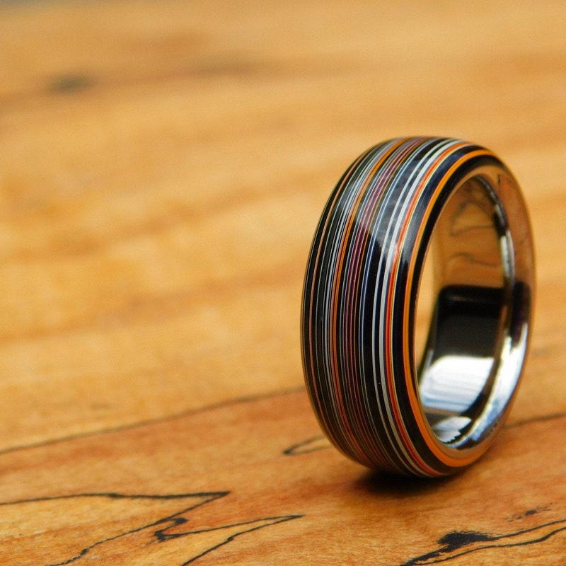 Fordite Wedding Band Men - Etsy