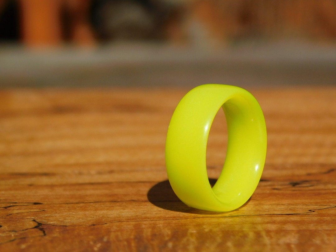 Neon Yellow Glow Ring - Etsy