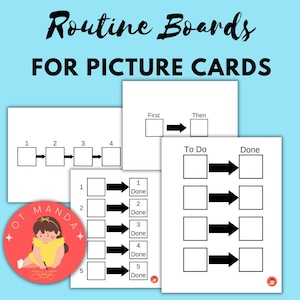 Visual Boards for Picture Cards | Daily Routine and Task Chore Charts ...