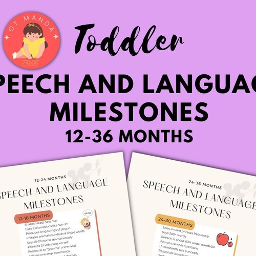 Early Intervention Developmental Milestones Speech Language - Etsy