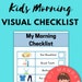 Kids Morning Tasks Visual Checklist | Occupational Therapy Daily ...