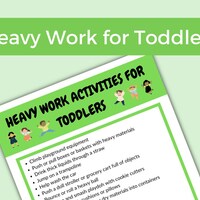 Heavy Work Activities for Toddlers | Occupational Therapy Parent ...