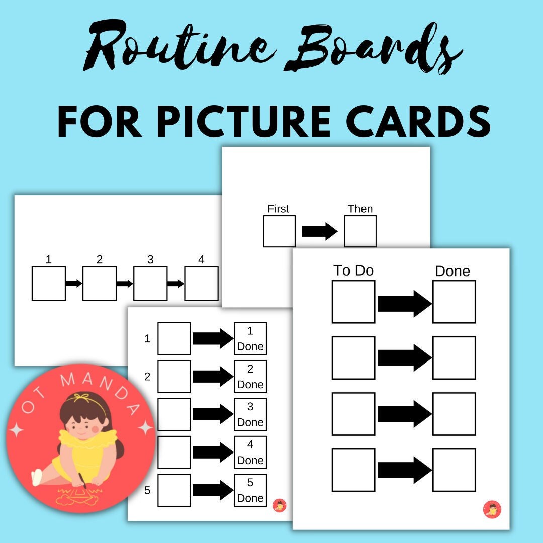 Visual Boards for Picture Cards | Daily Routine and Task Chore Charts ...