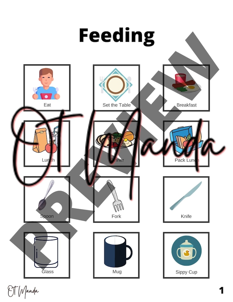 Feeding and Eating Picture Cards | Visual Schedule for Mealtime ...
