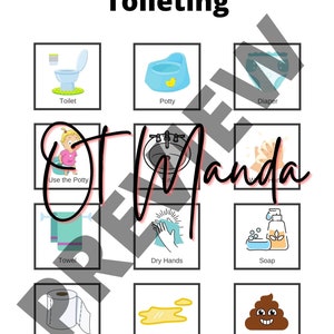 Toileting Picture Cards for Communication | Visual Schedule for Potty ...