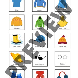 Dressing for Today's Weather Life Skills Activity With Picture ...