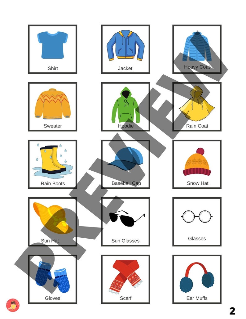 Dressing for Today's Weather Life Skills Activity With Picture ...