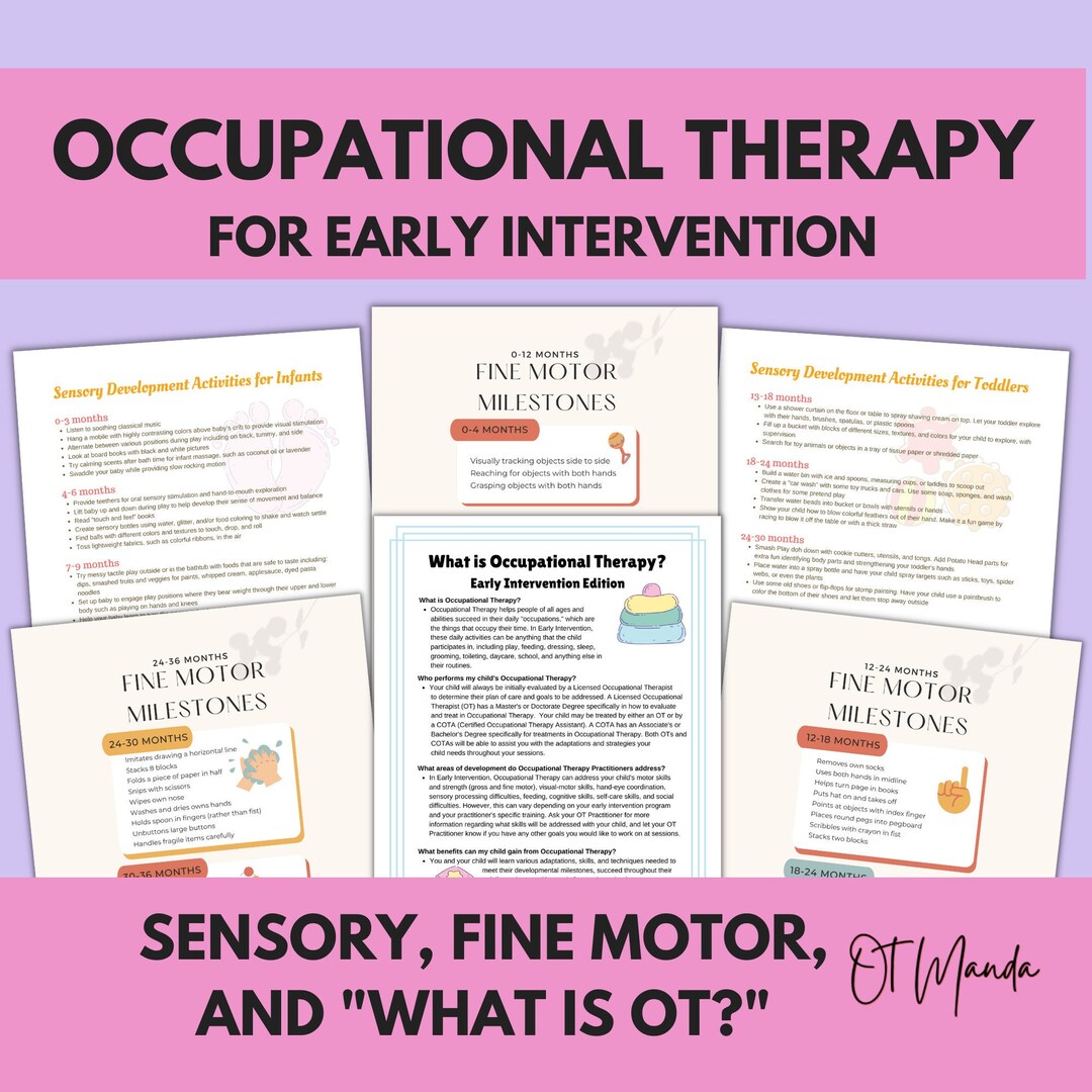 Early Intervention Occupational Therapy Bundle | What is OT in EI ...