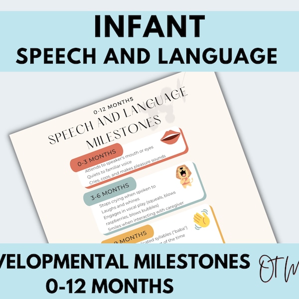 Early Intervention Speech Handouts - Etsy