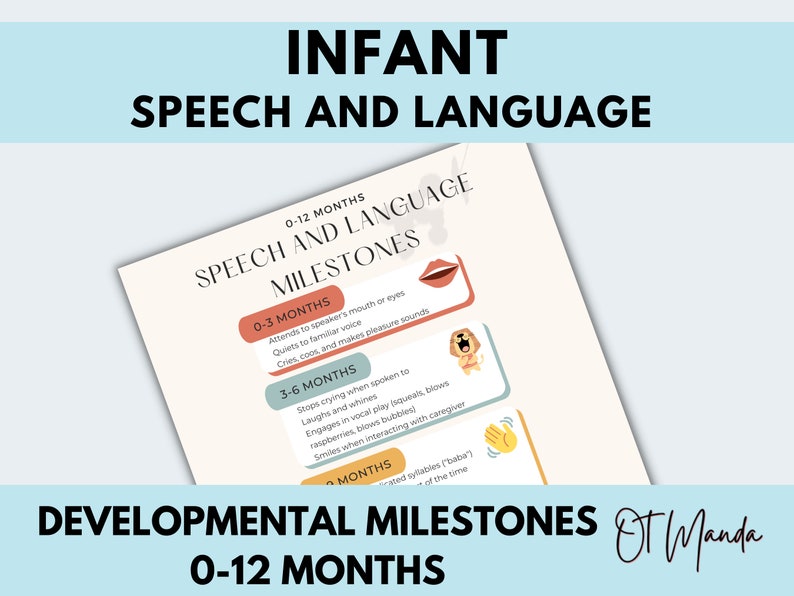 Infant 0 to 12 Months Speech and Language Milestones | Speech Therapy ...