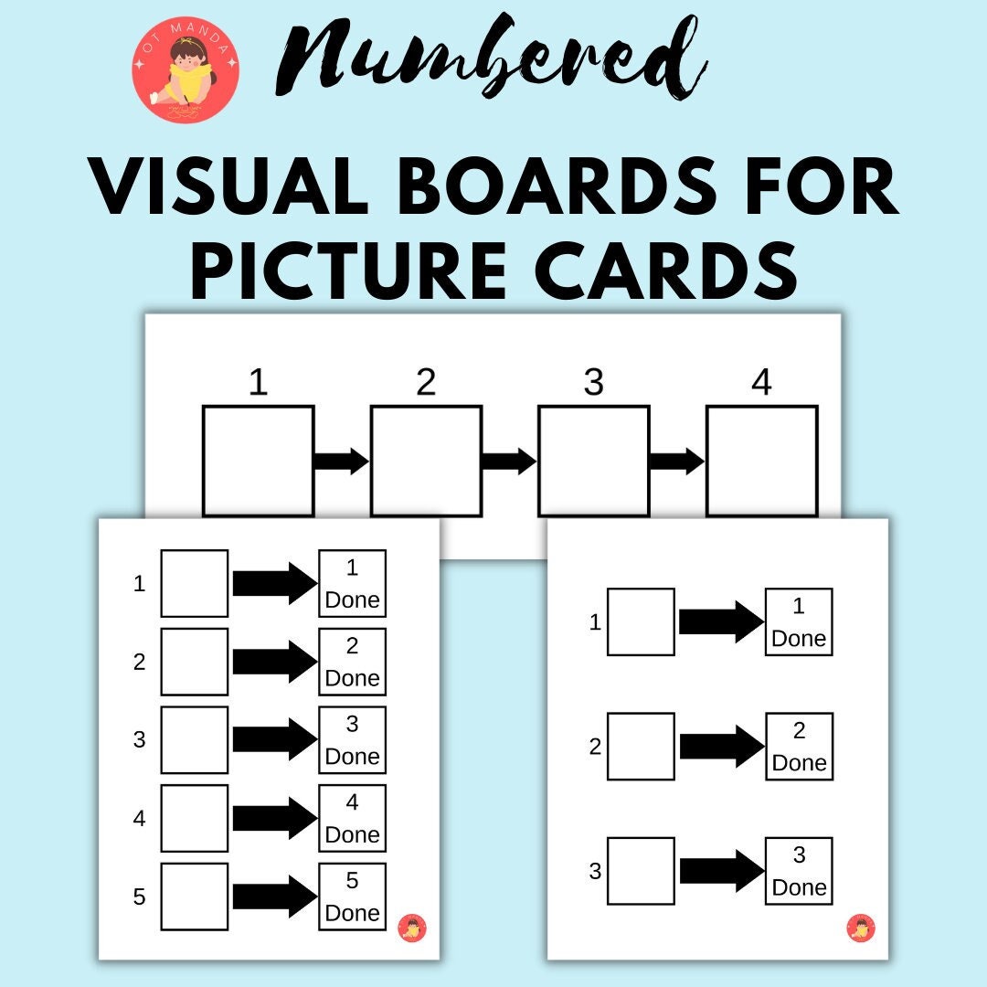 Visual Boards for Daily Routines and Tasks | Picture Card Numbered ...