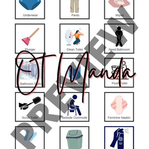 Toileting Picture Cards for Communication | Visual Schedule for Potty ...