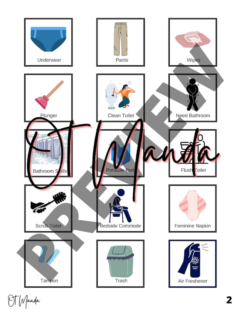 Toileting Picture Cards for Communication | Visual Schedule for Potty ...