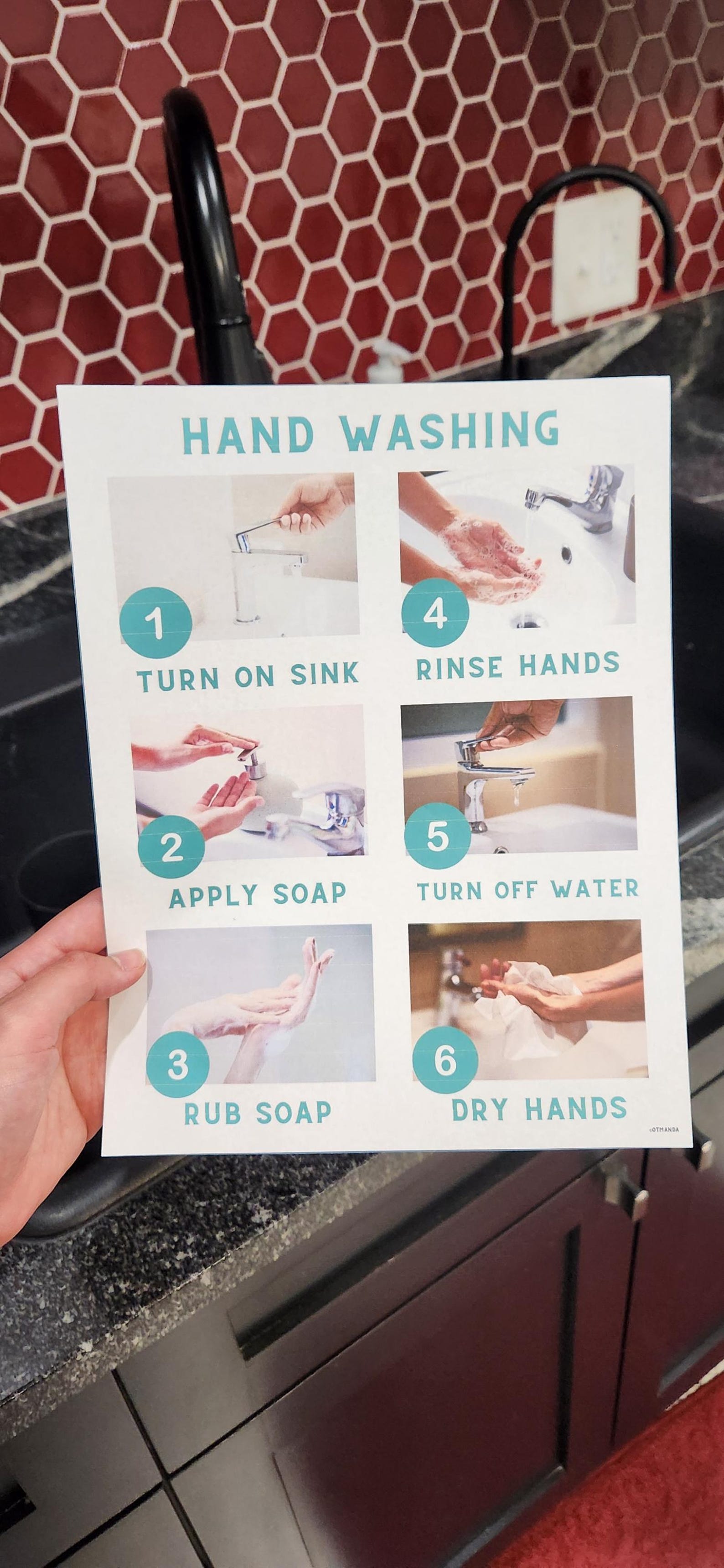 Hand Washing Visual Schedule With Real Pictures | Occupational Therapy ...